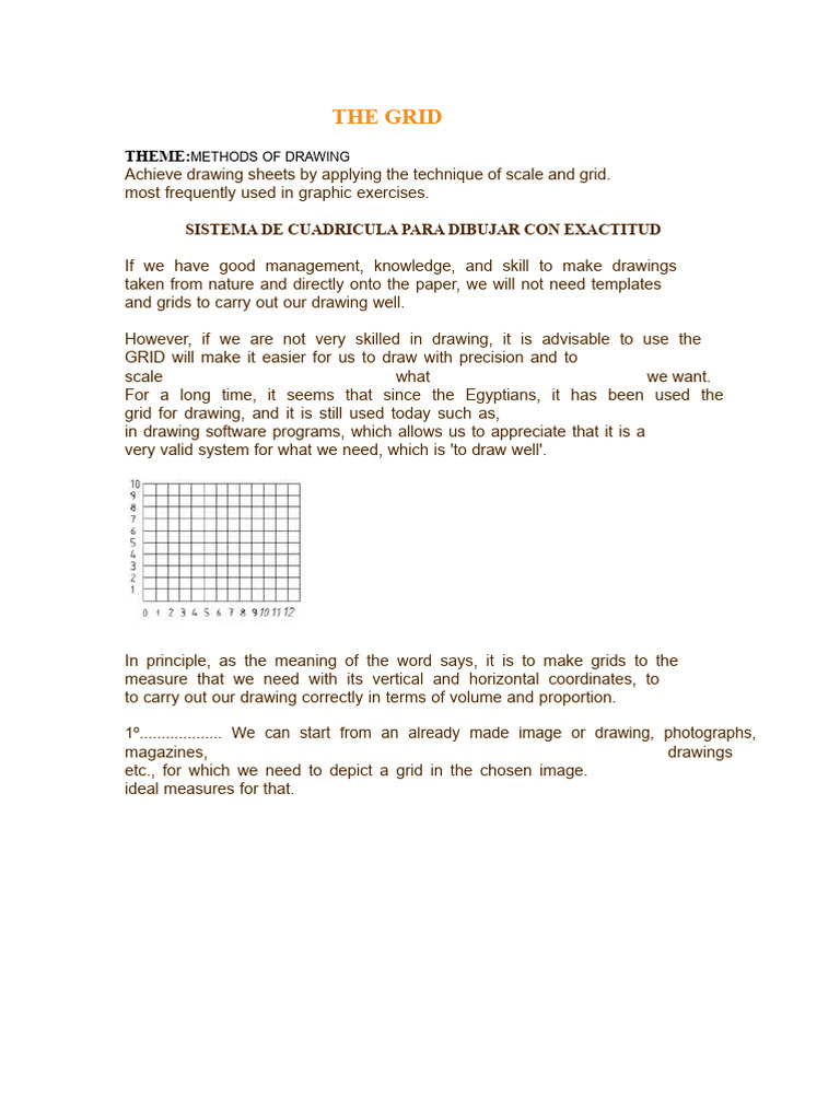 Grid Drawing Technique | PDF | Drawing