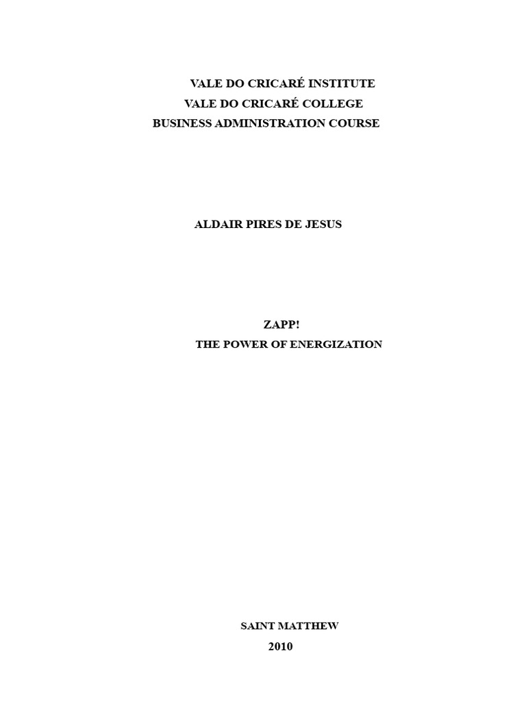 Summary Zapp! The Power of Energization | PDF | Goal | Knowledge