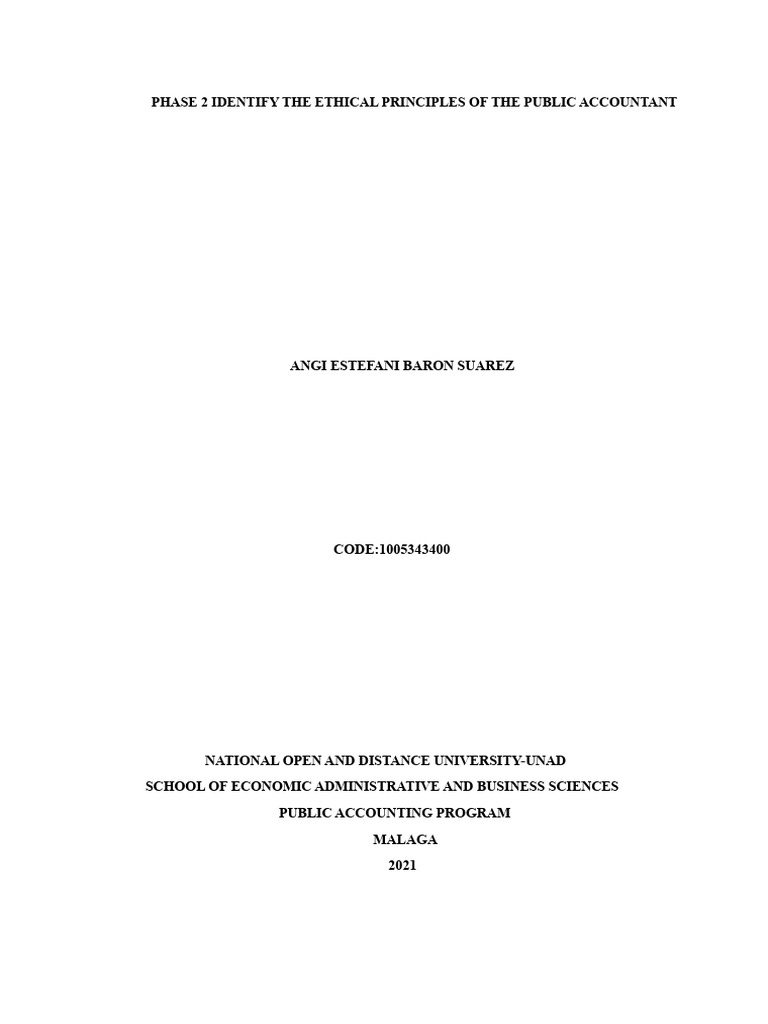 Ethical Principles in Public Accounting | PDF | Accounting | Integrity