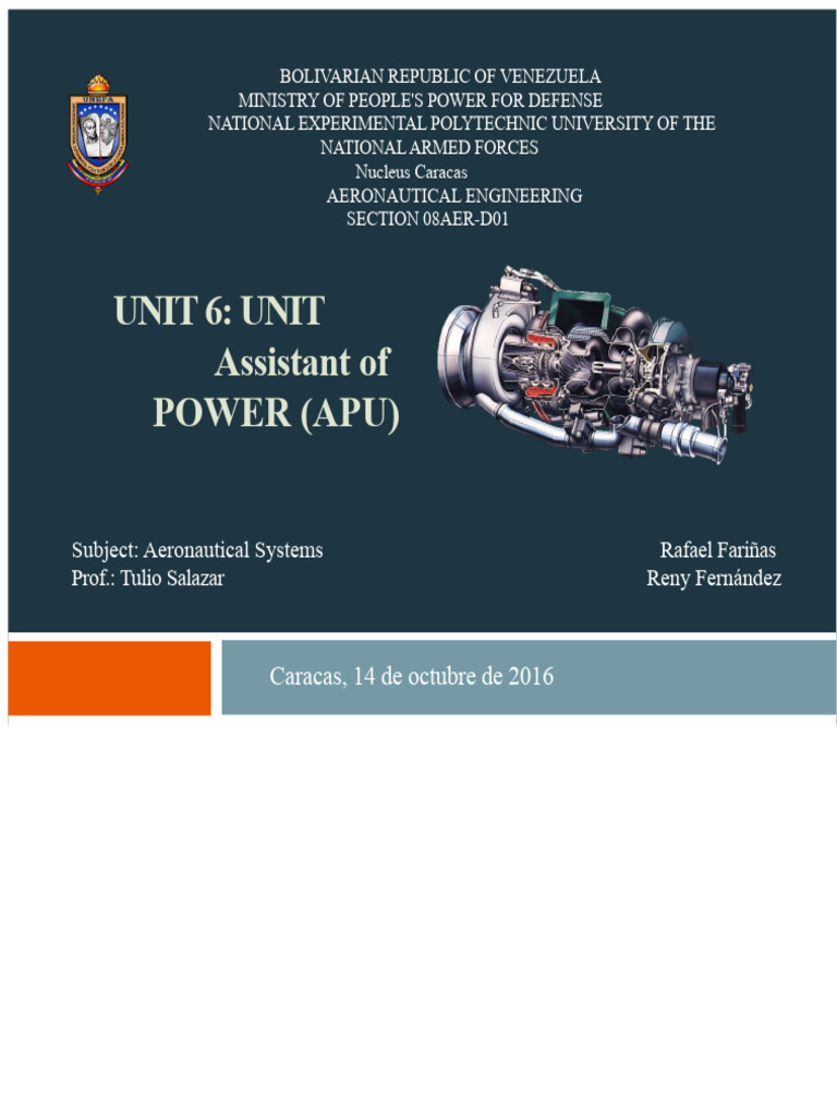 Understanding Auxiliary Power Units (APU) | PDF | Engines | Aircraft