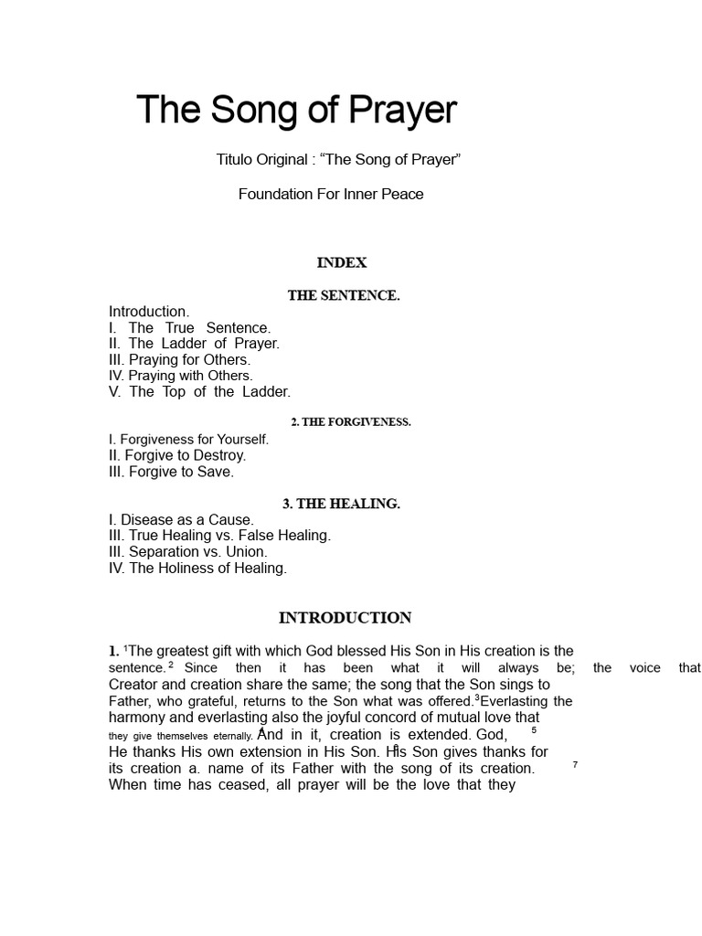 Song of The Prayer | PDF | Forgiveness | Prayer
