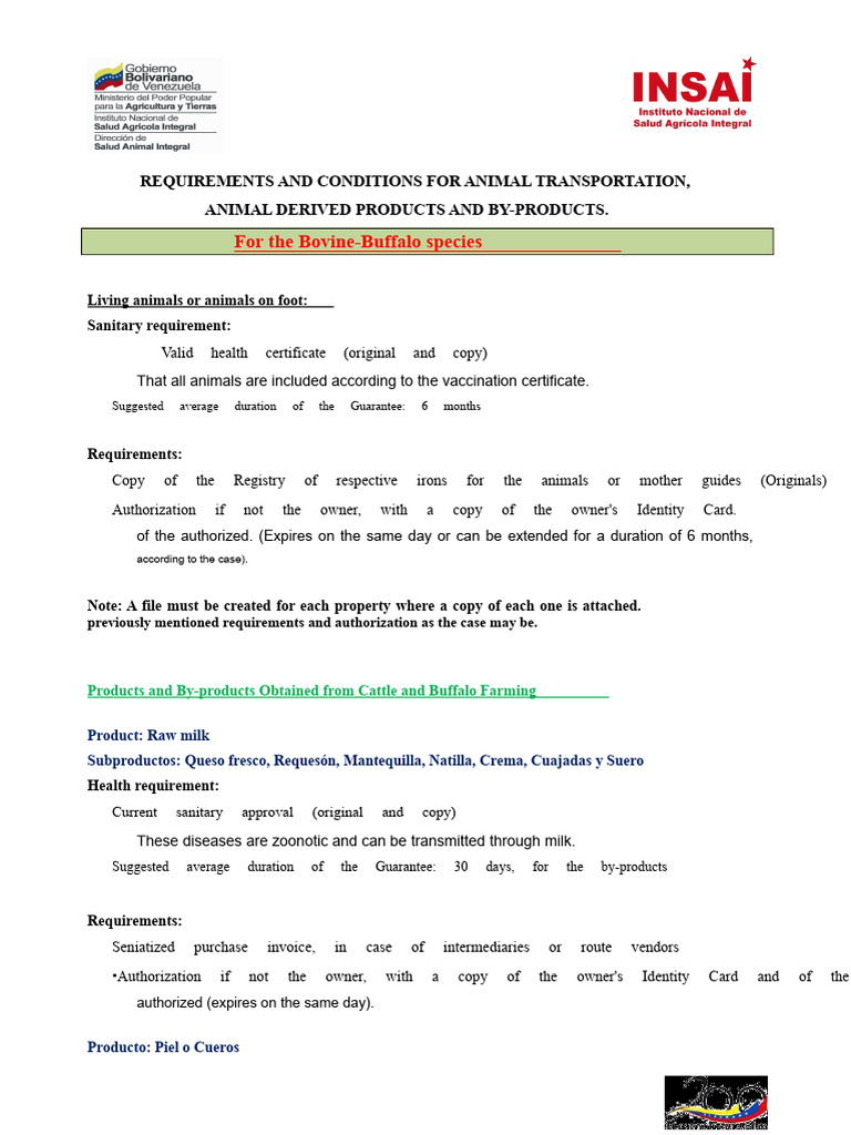Sanitary Requirements and Conditions For Mobility | PDF ...