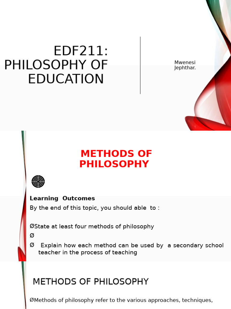 Methods of Philosophy | PDF | Philosophical Methodology | Critical Thinking