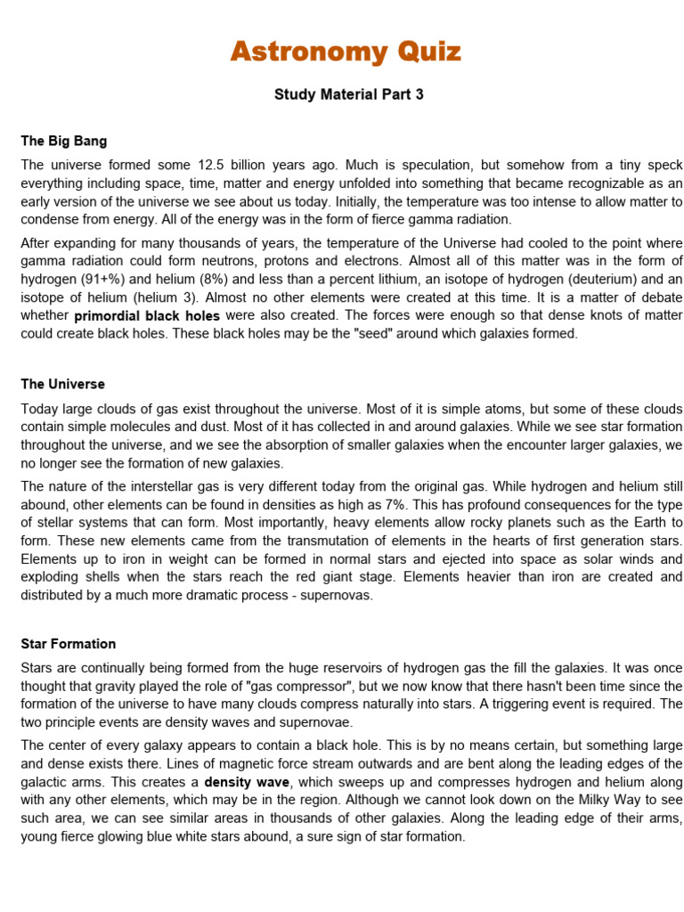 STUDY3 | PDF | Stars | Supernova