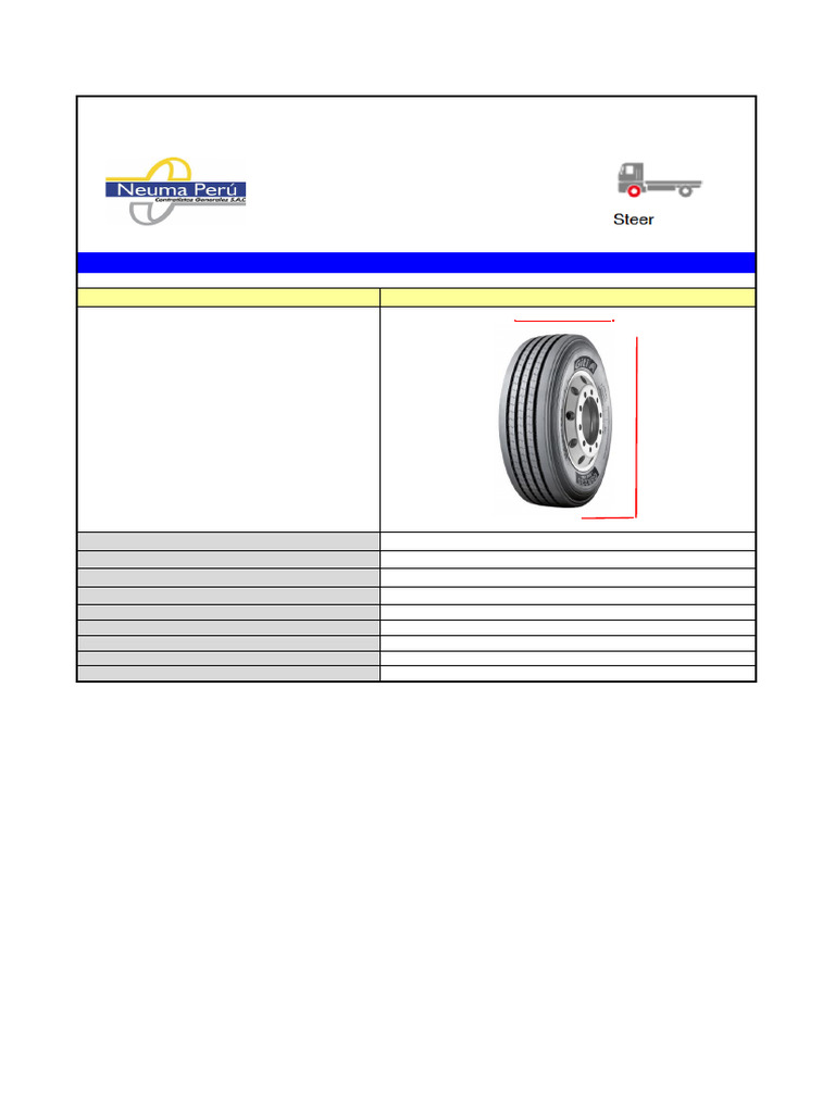 Ficha Técnica GITI 225/70R19.5 GSR225 | PDF