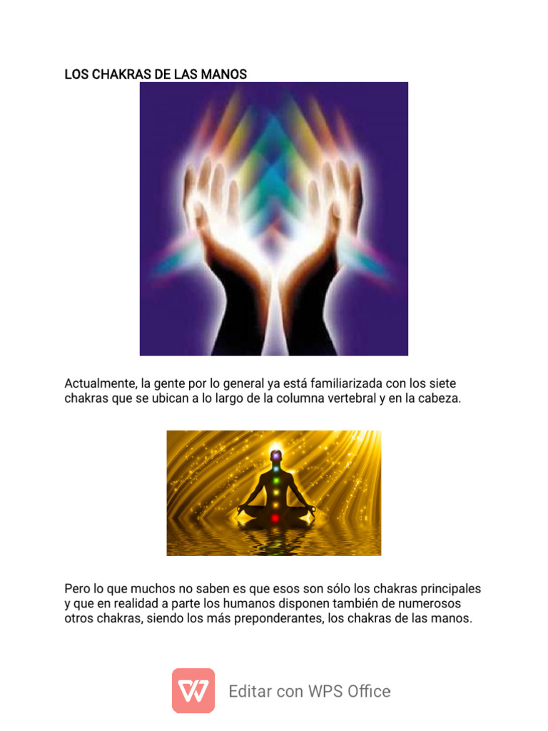 Los Chakras de Las Manos | PDF | Chakra | Mano