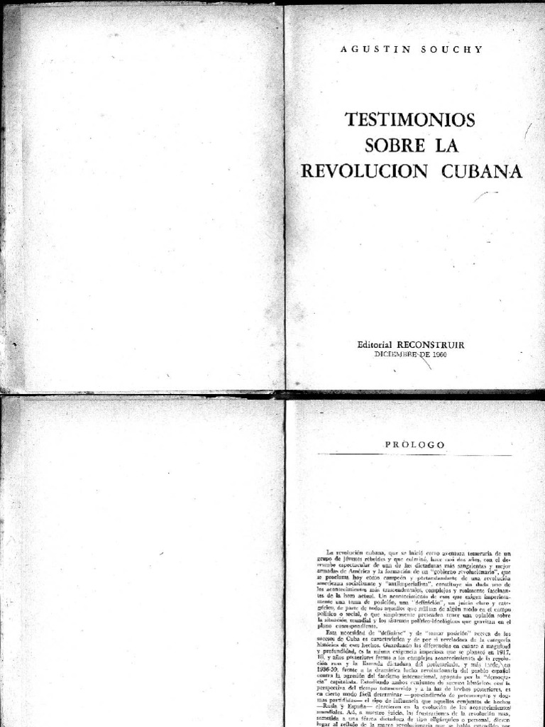 Agustin Souchy Testimonios de La Revolucion Cubana | PDF
