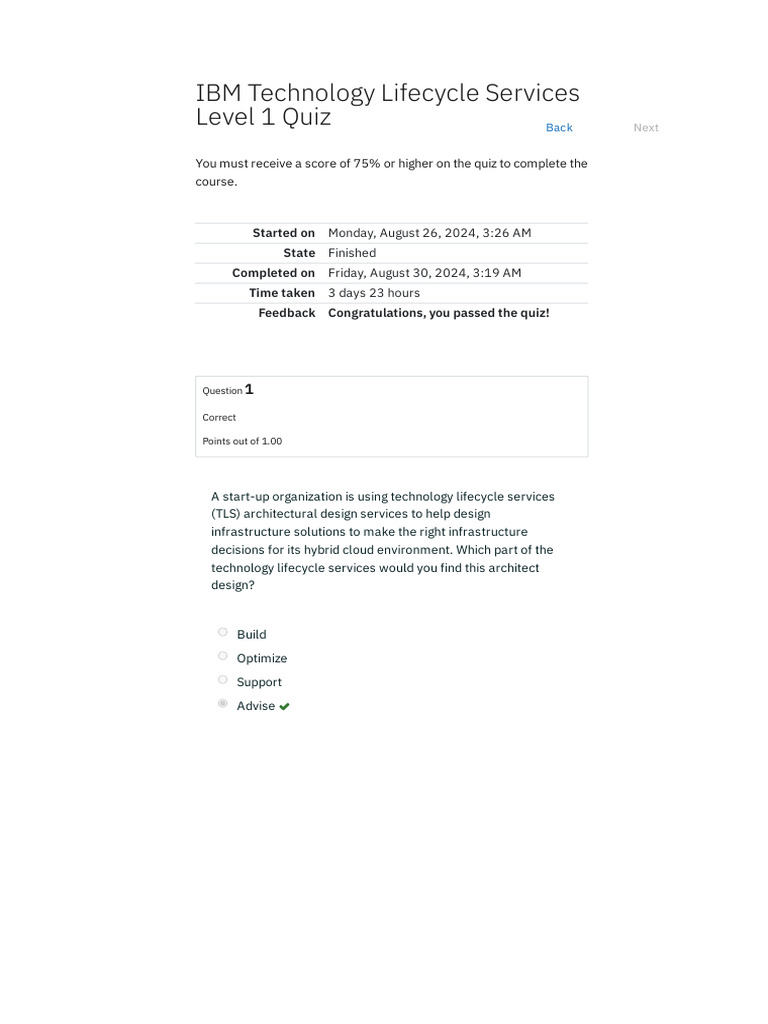 1 - IBM Technology Lifecycle Services Level 1 | PDF | Cloud Computing | Ibm