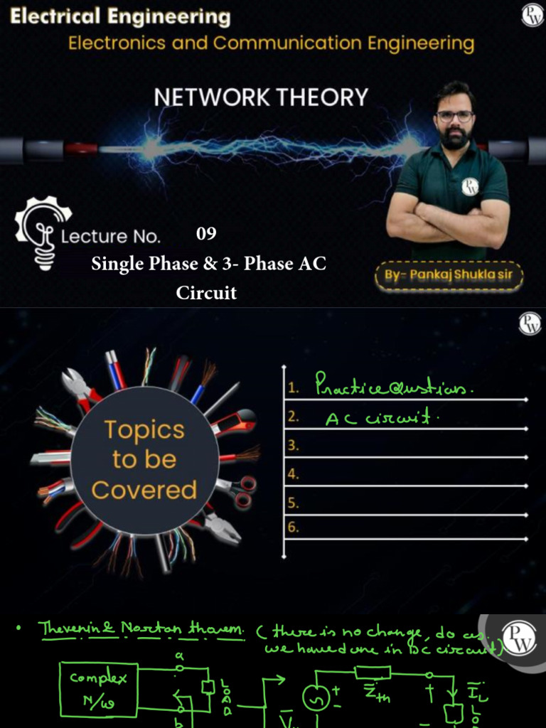 Single Phase & 3 - Phase AC Circuit 09 - Class Notes | PDF