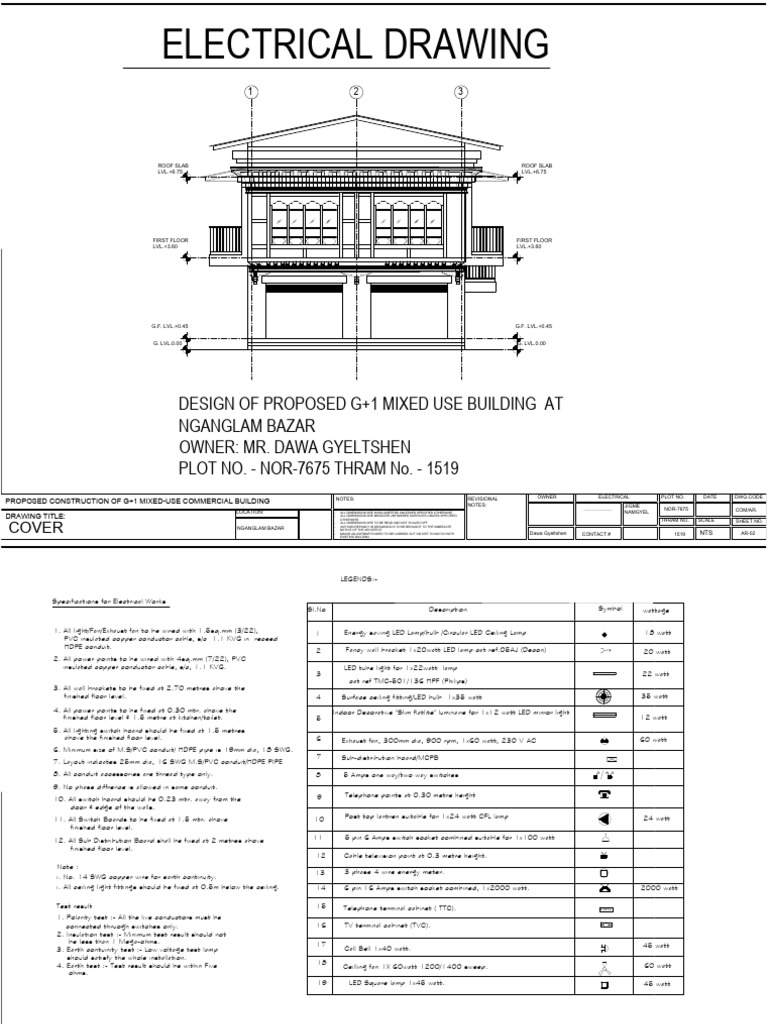 G+1 Mixed-Use Building Plans | PDF | Pipe (Fluid Conveyance ...