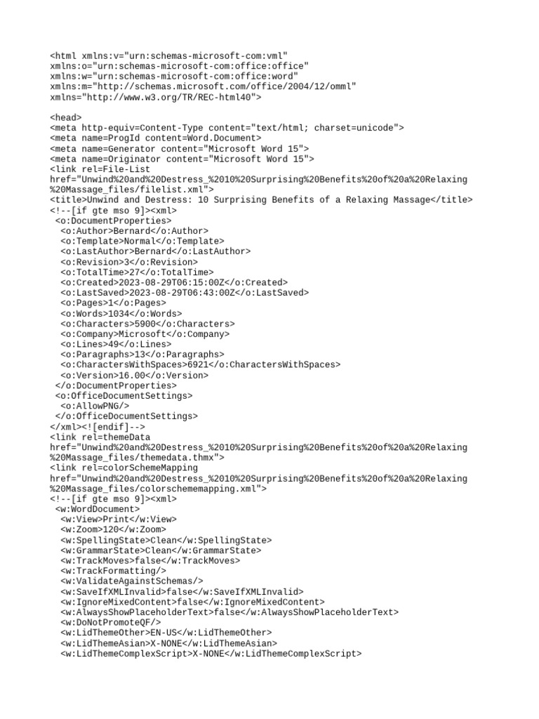 Unwind and Destress_ 10 Surprising Benefits of a Relaxing Massage | PDF | Massage | Medical ...