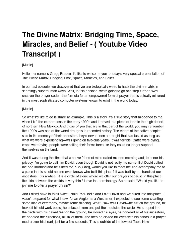 Divine Matrix | PDF | Gospel Of Thomas | The Gospel