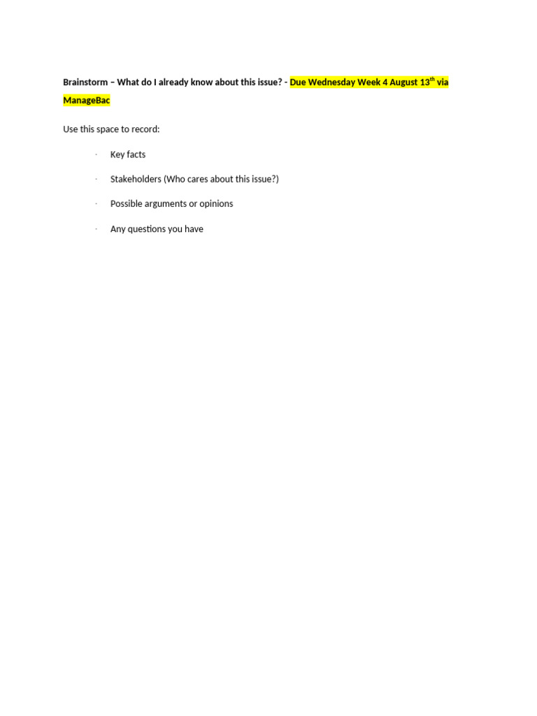 Environmental Change Assessment Template | PDF