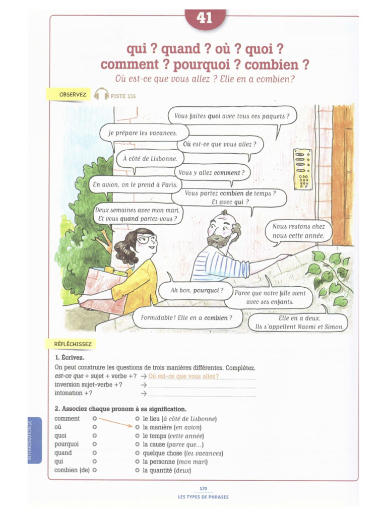 Les Questions Avec Les Mots Interrogatifs | PDF
