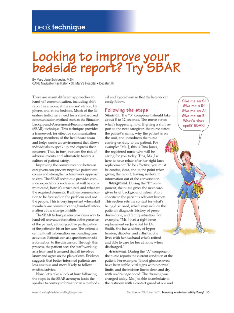 Improve Bedside Report SBAR | PDF | Health Care | Medicine