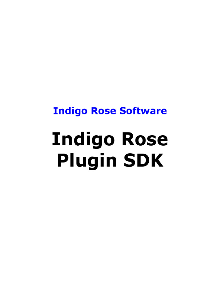 Indigo Rose Plugin SDK Guide 2.0 | PDF | Button (Computing) | Computer File