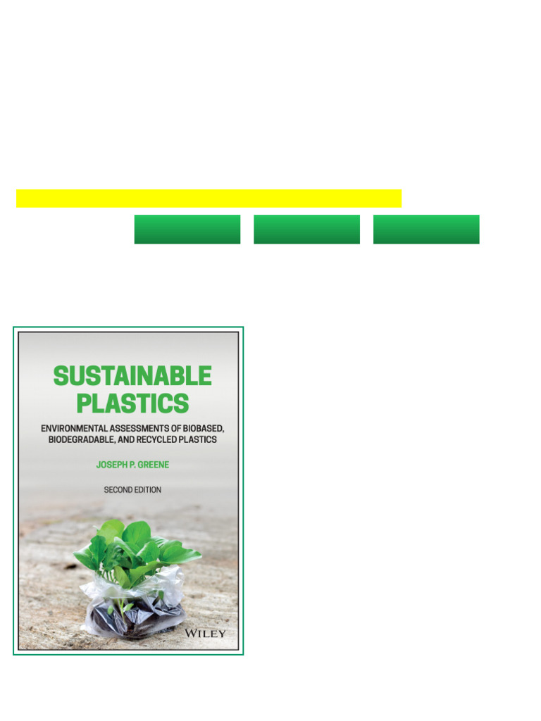 (Ebook) Sustainable Plastics: Environmental Assessments of Biobased ...