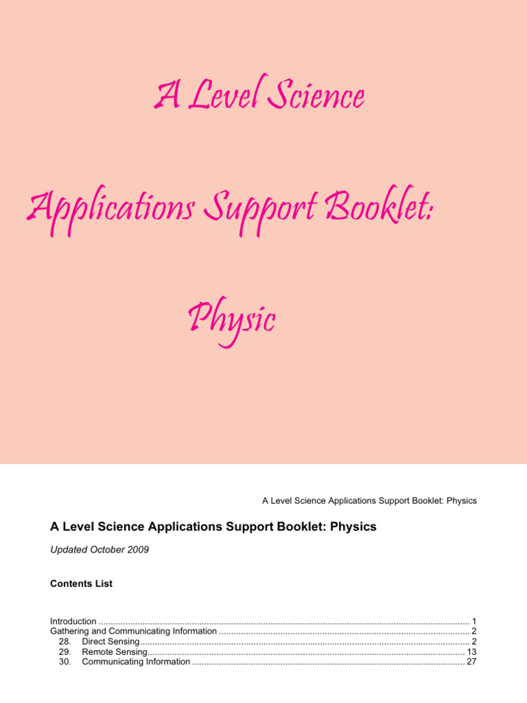 A Level Physics - Options - Booklet | PDF | Operational Amplifier ...