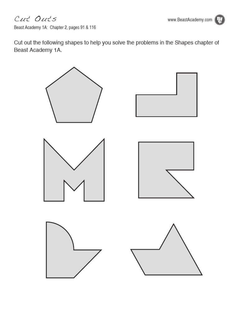 Beast Academy 1A Shapes Cut Outs | PDF