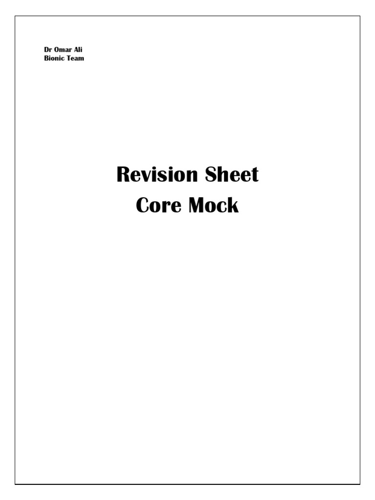 Rev Sheet Mock | PDF