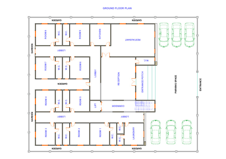 Hotel Ground Floor Plan | PDF