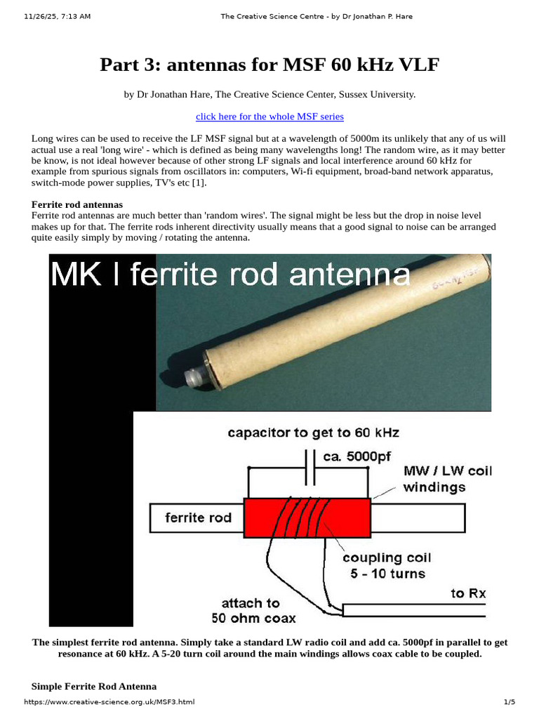 The Creative Science Centre - by Dr Jonathan P. Hare | PDF | Antenna ...