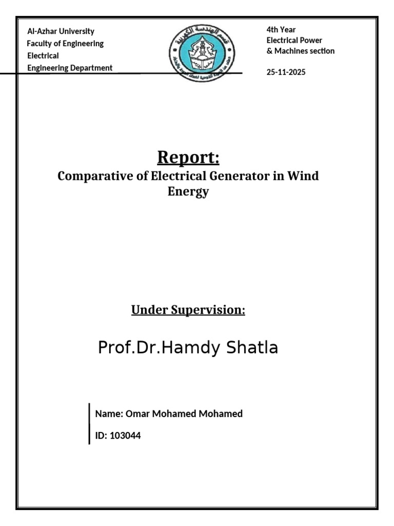Electrical Generators in Wind Energy | PDF | Electric Generator ...