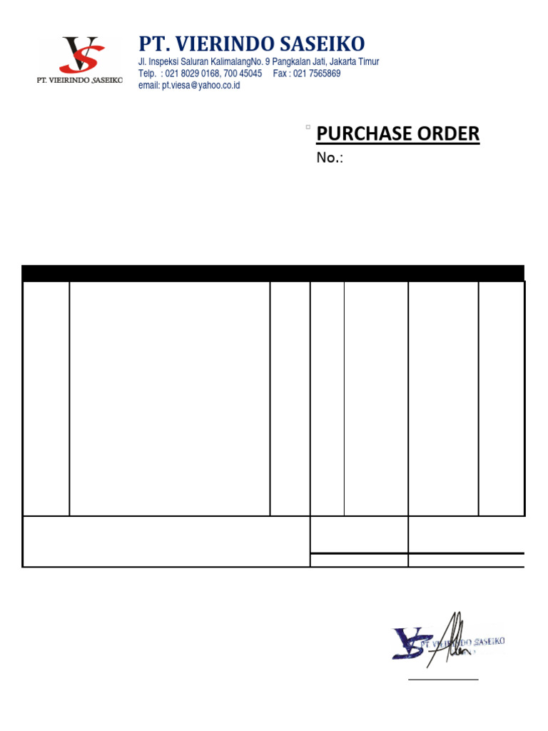 Vs Purch Form | PDF