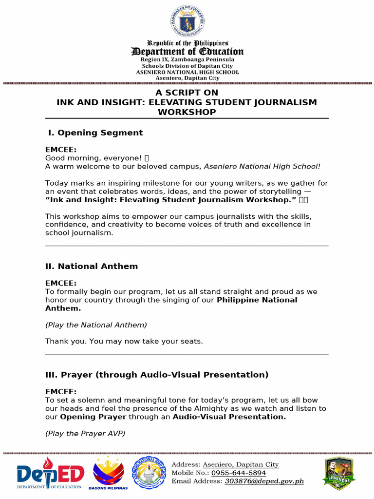 Script | PDF | Human Communication