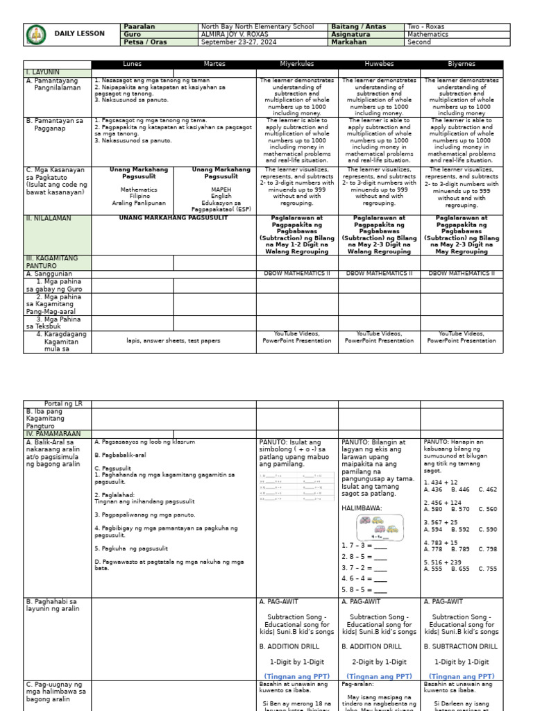 MATHEMATICS2_WHLP_Q2_W1 | PDF