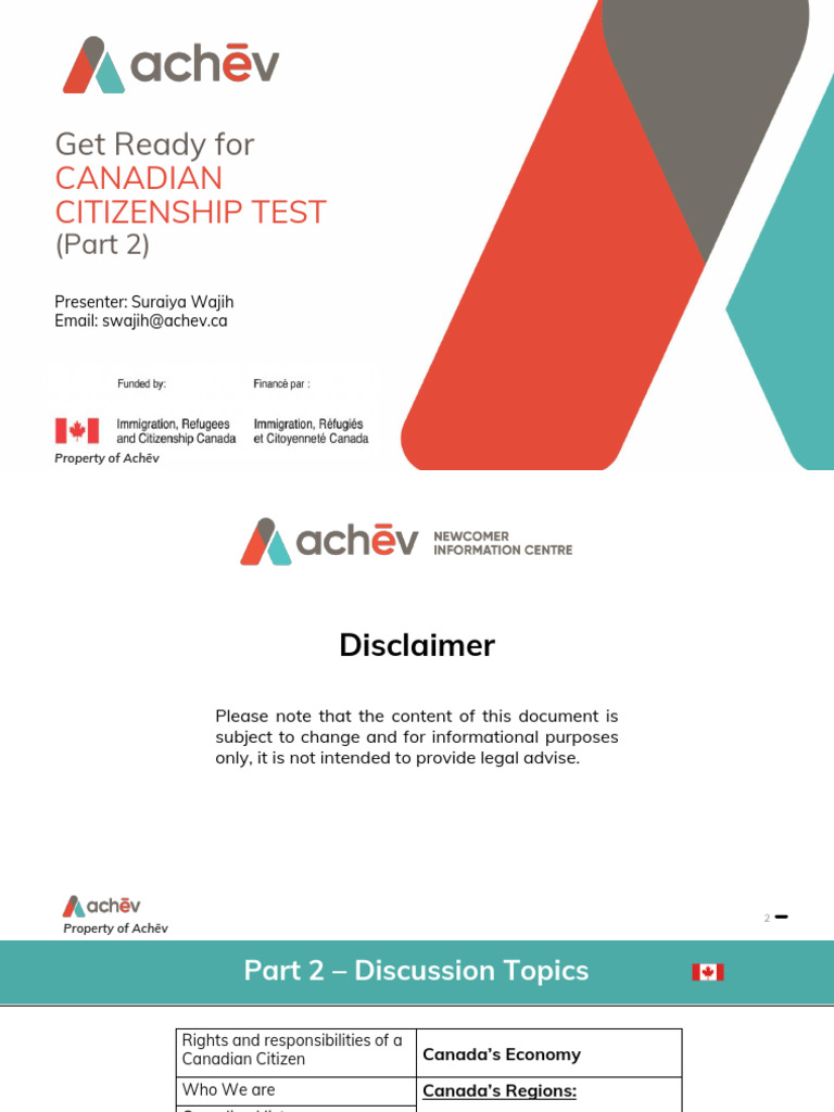 Canadian Citizenship Test Prep Guide | PDF | Heads Of State | Ballot
