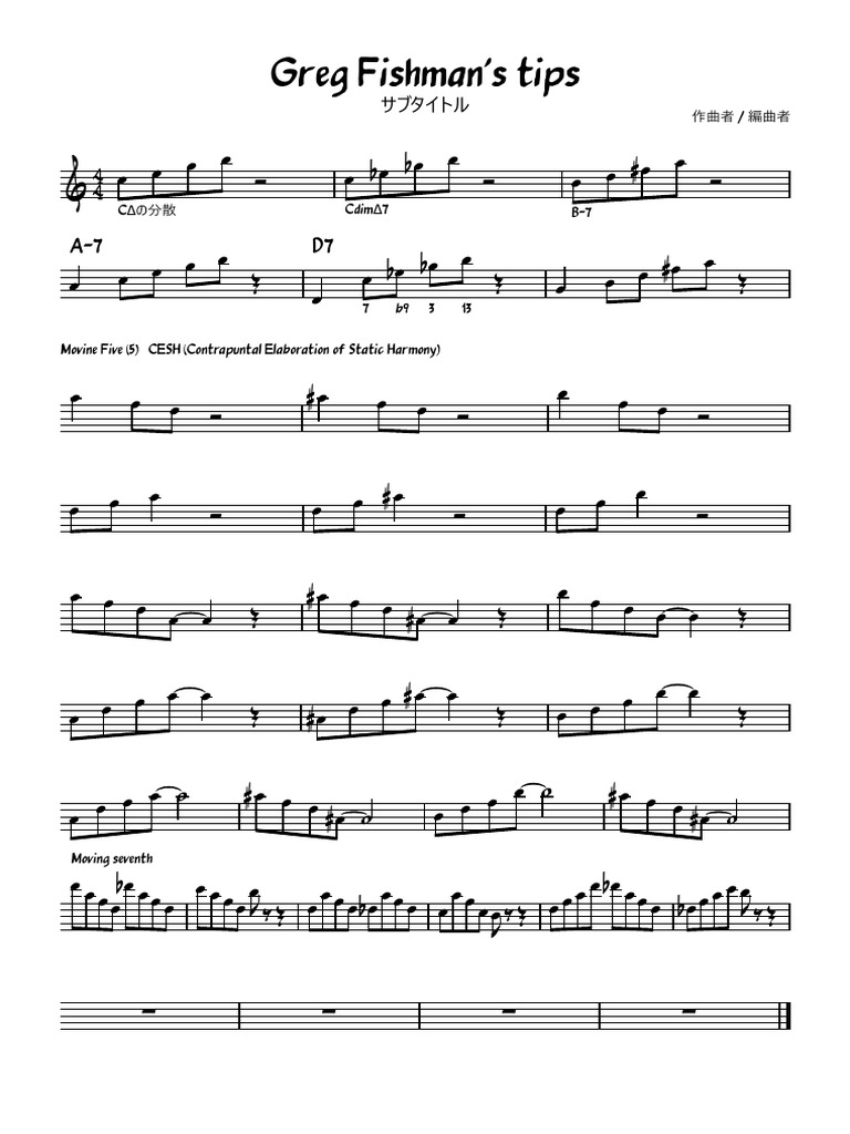 Greg Fishman's Tips | PDF