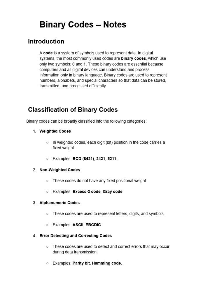 Binary Codes | PDF | Binary Coded Decimal | Ebcdic
