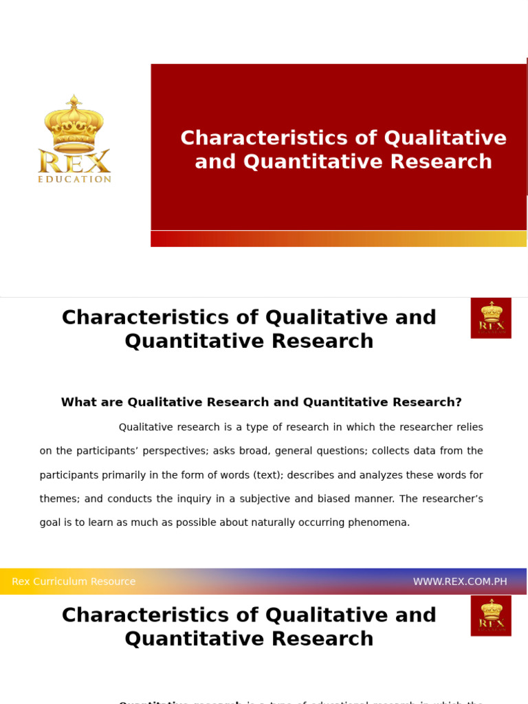 Qualitative vs Quantitative Research Guide | PDF | Quantitative ...