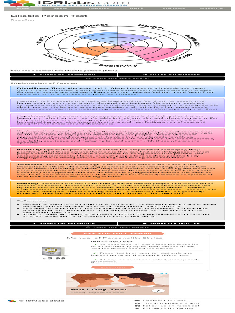 Likable Person Test | PDF