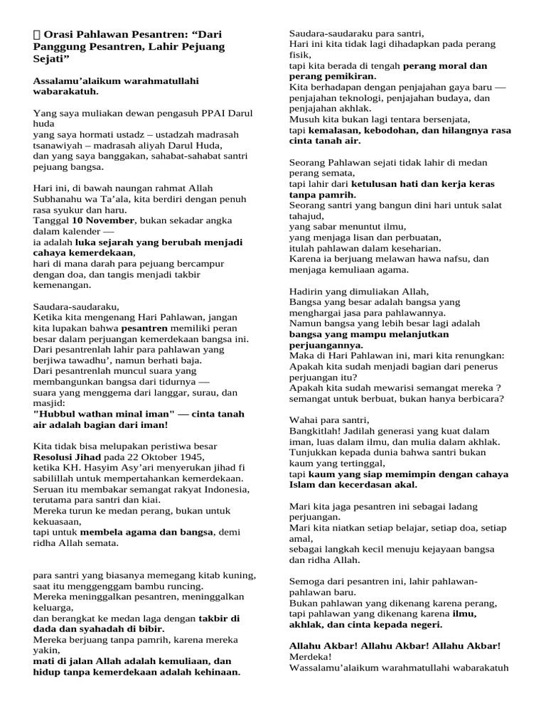 Orasi Pahlawan | PDF