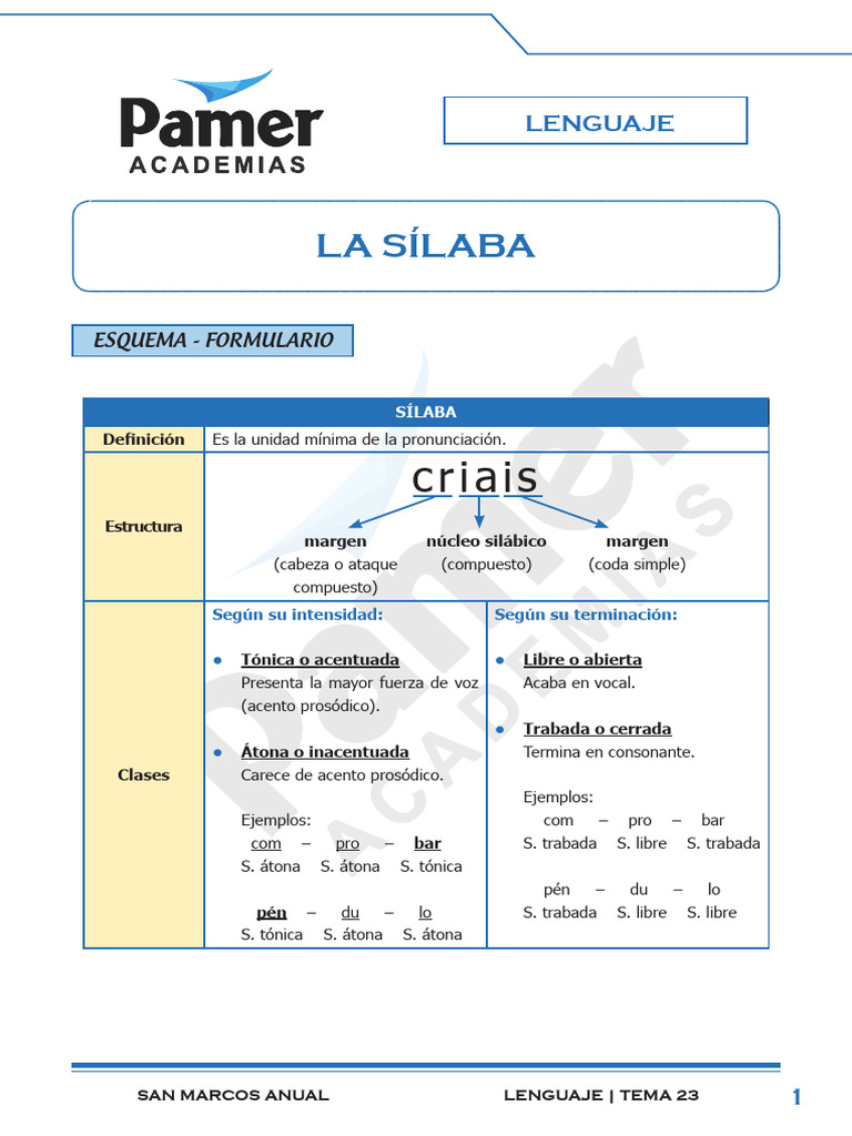 LENGUAJE_CSem23 | PDF | Sílaba | Fonética