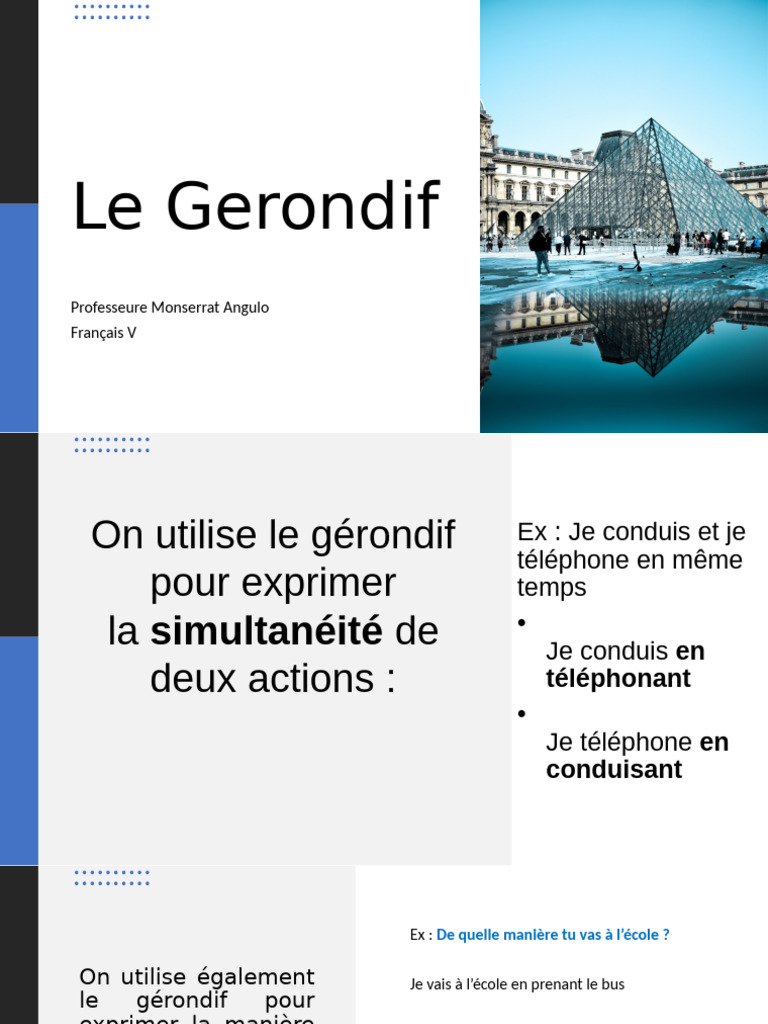 Comprendre le Gérondif en Français | PDF