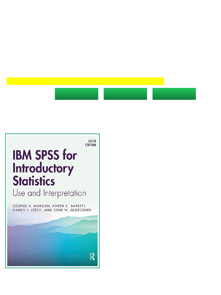 (Ebook) IBM SPSS for Introductory Statistics: Use and Interpretation ...