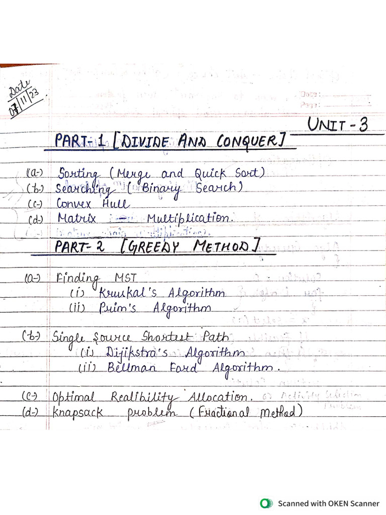 Unit 3 (DAA) | PDF