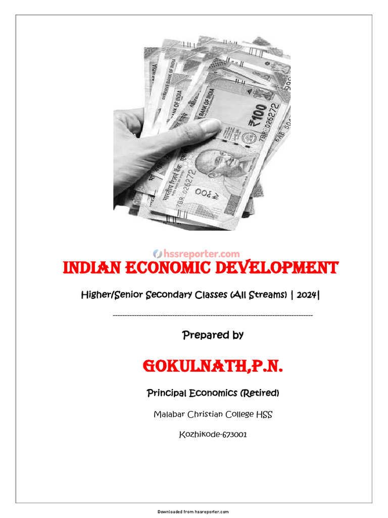 +1 Economics Indian Economic Development - Hssreporter - Com | PDF ...