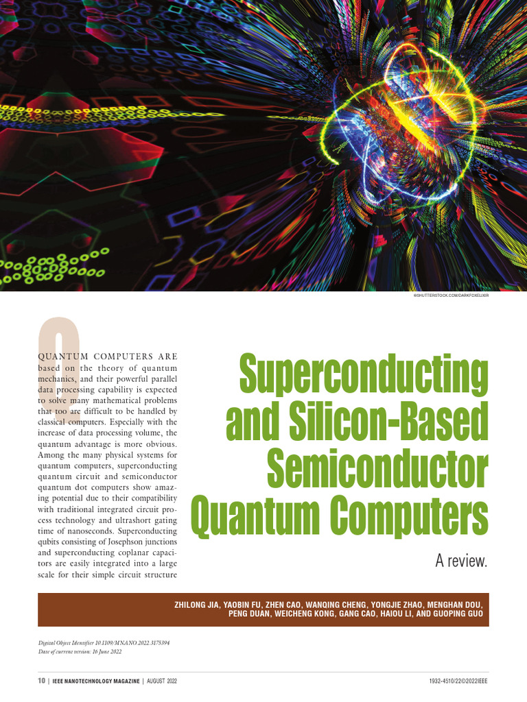 Superconducting and Silicon-Based Semiconductor Quantum Computers A Review | PDF | Quantum ...