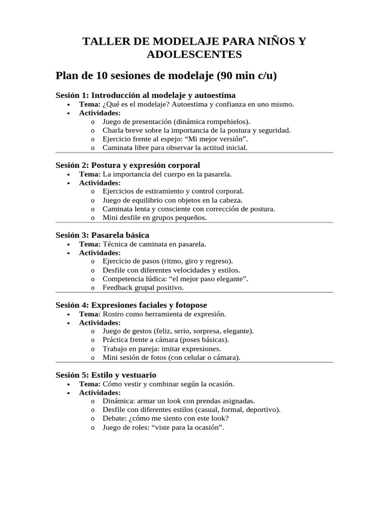 Taller de MODELAJE | PDF