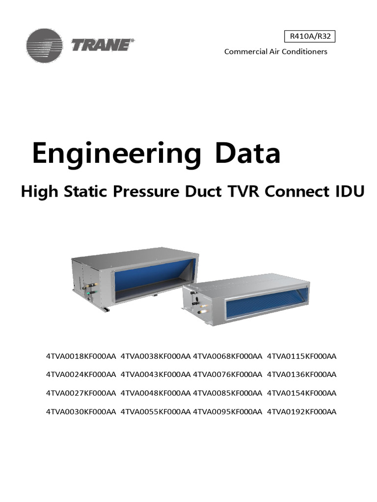 Engineering DataBook TVR Connect High Static Pressure | PDF ...