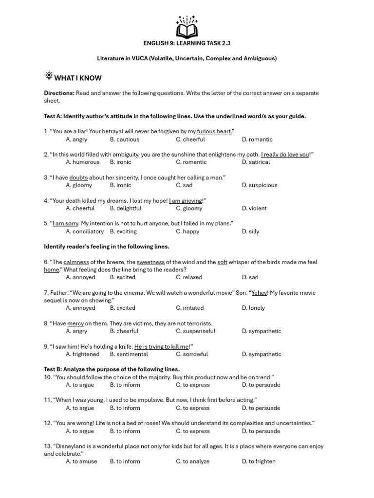 VUCA in Literature 2.3 | PDF | Psychology