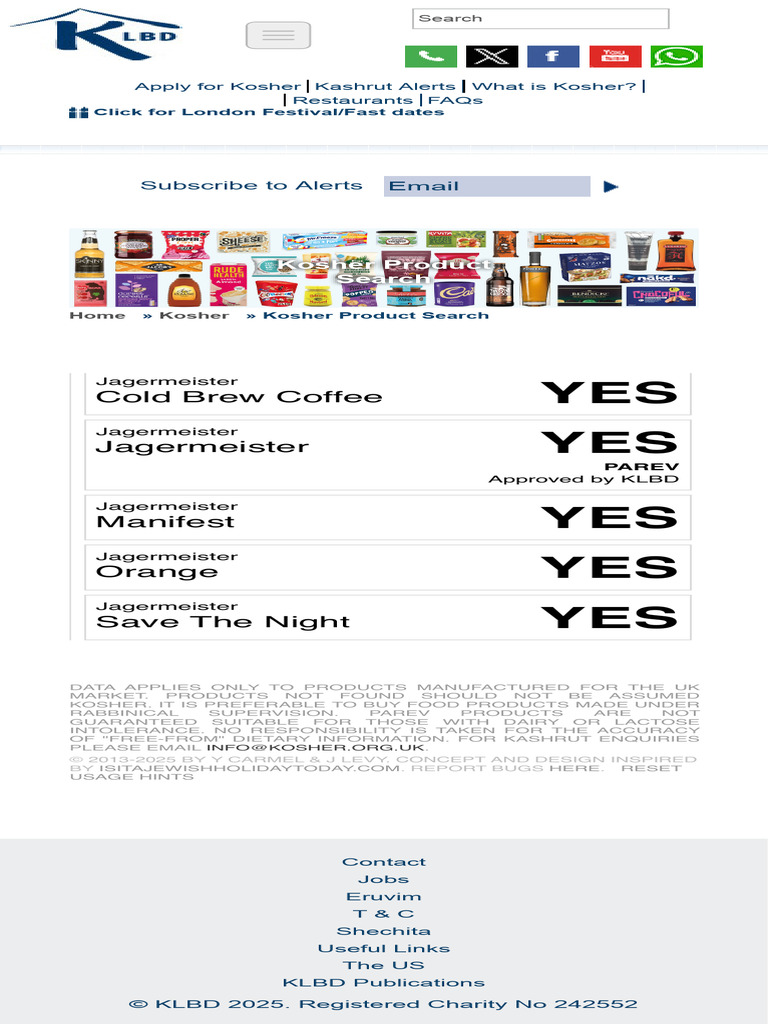 Kosher Product Search Kosher London Beth Din - KLBD | PDF