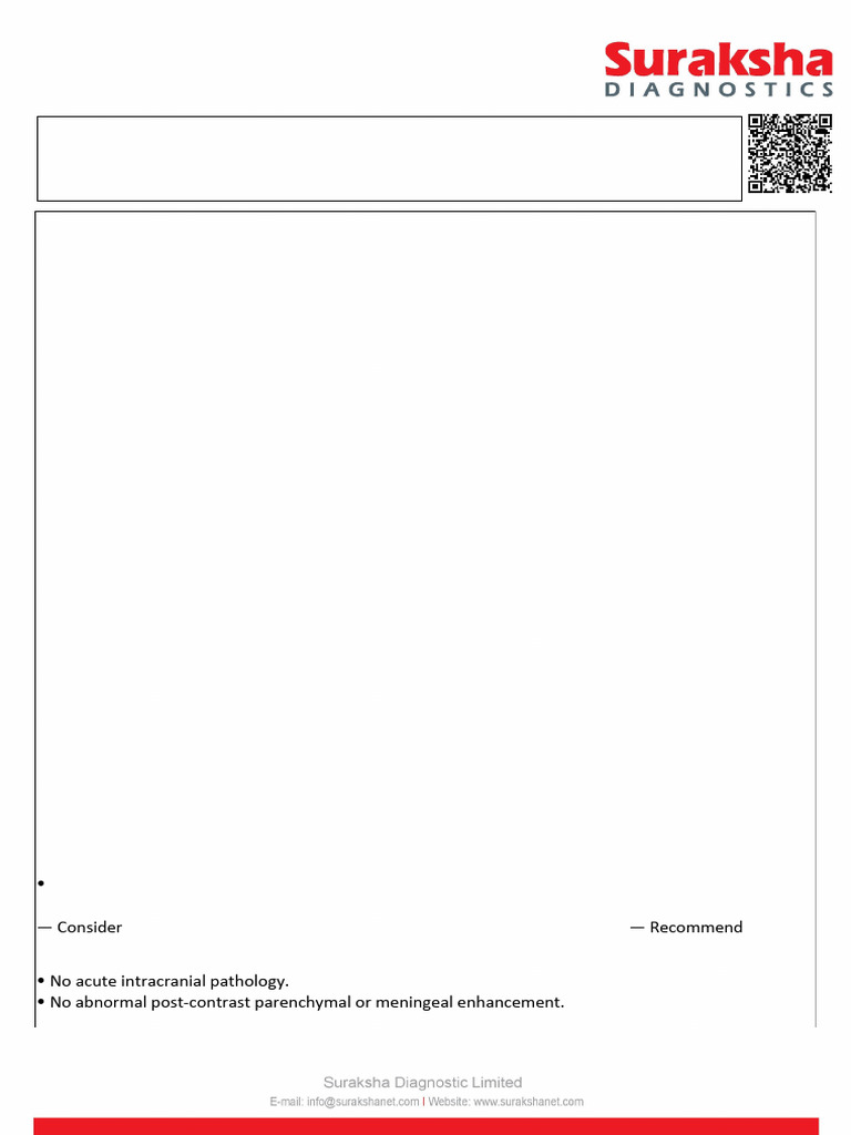 MRI Brain Report: Pituitary Gland Findings | PDF | Magnetic Resonance ...