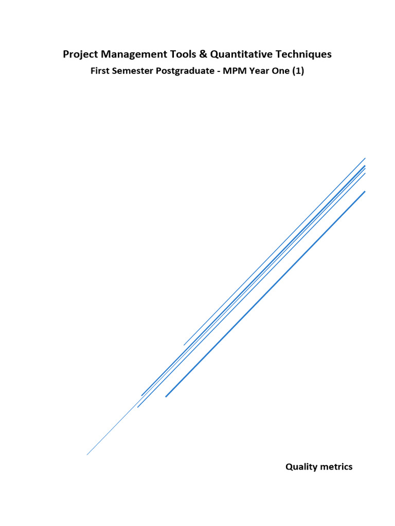 Quality Metrics Quant Project Compressed | PDF | Performance Indicator ...