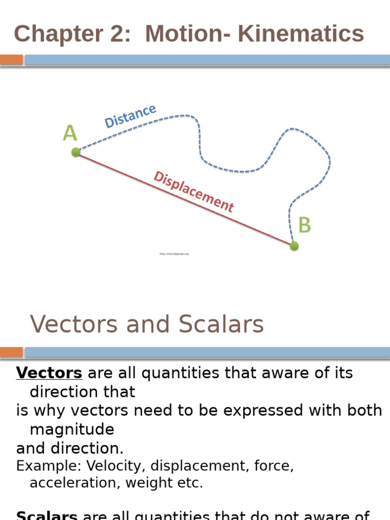 Kinematics: Vectors, Scalars, and Motion | PDF | Velocity | Acceleration