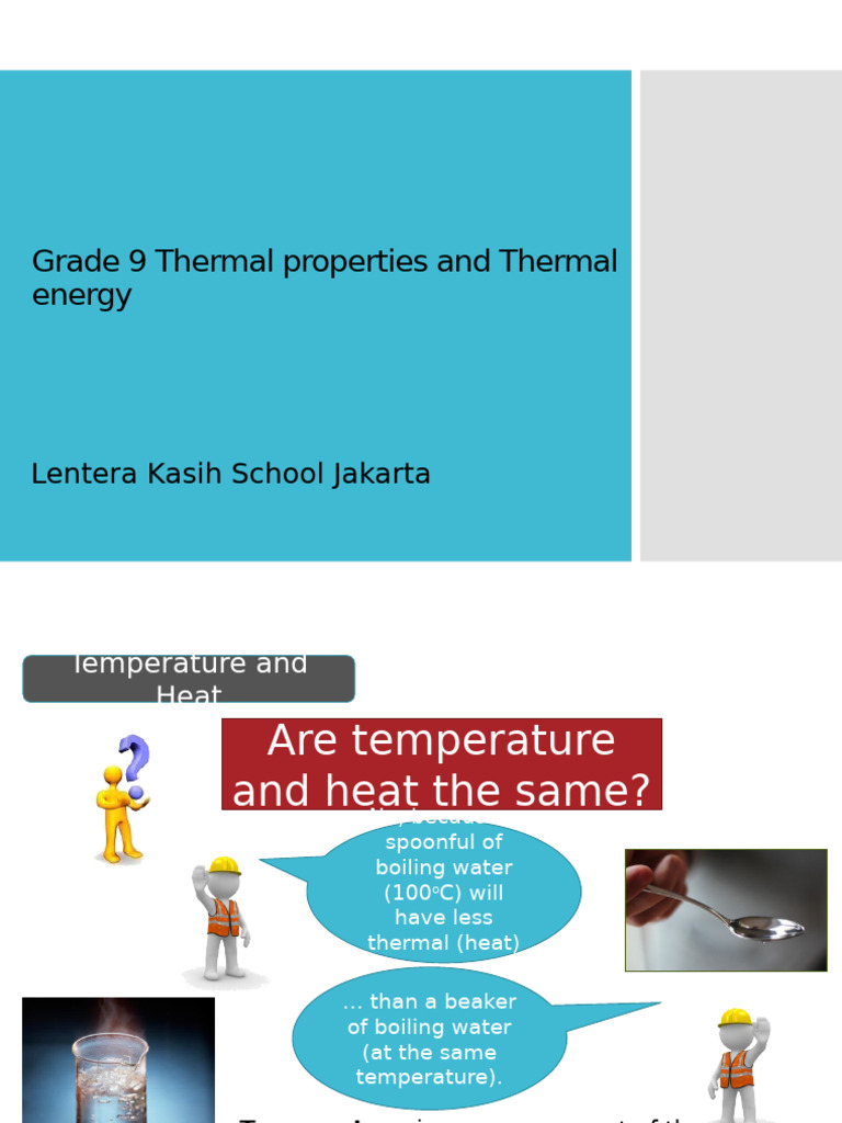Chpt3 (3c) Combined Science Thermal | PDF | Thermometer | Heat Transfer